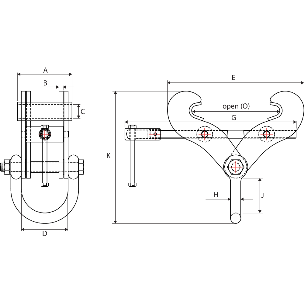 Superclamp S Serial - Adjustable Beam Clamp | CERTEX Germany